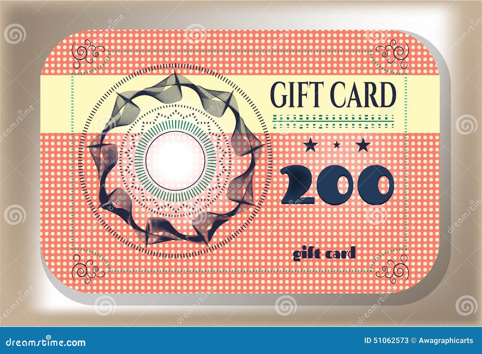 Elegant Gift Card with Text, Retro Design Stock Vector - Illustration ...