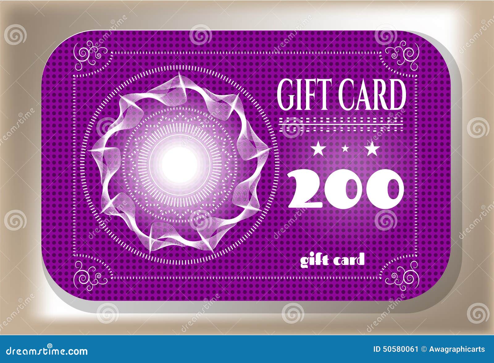 Elegant Gift Card with Text Stock Vector - Illustration of give ...