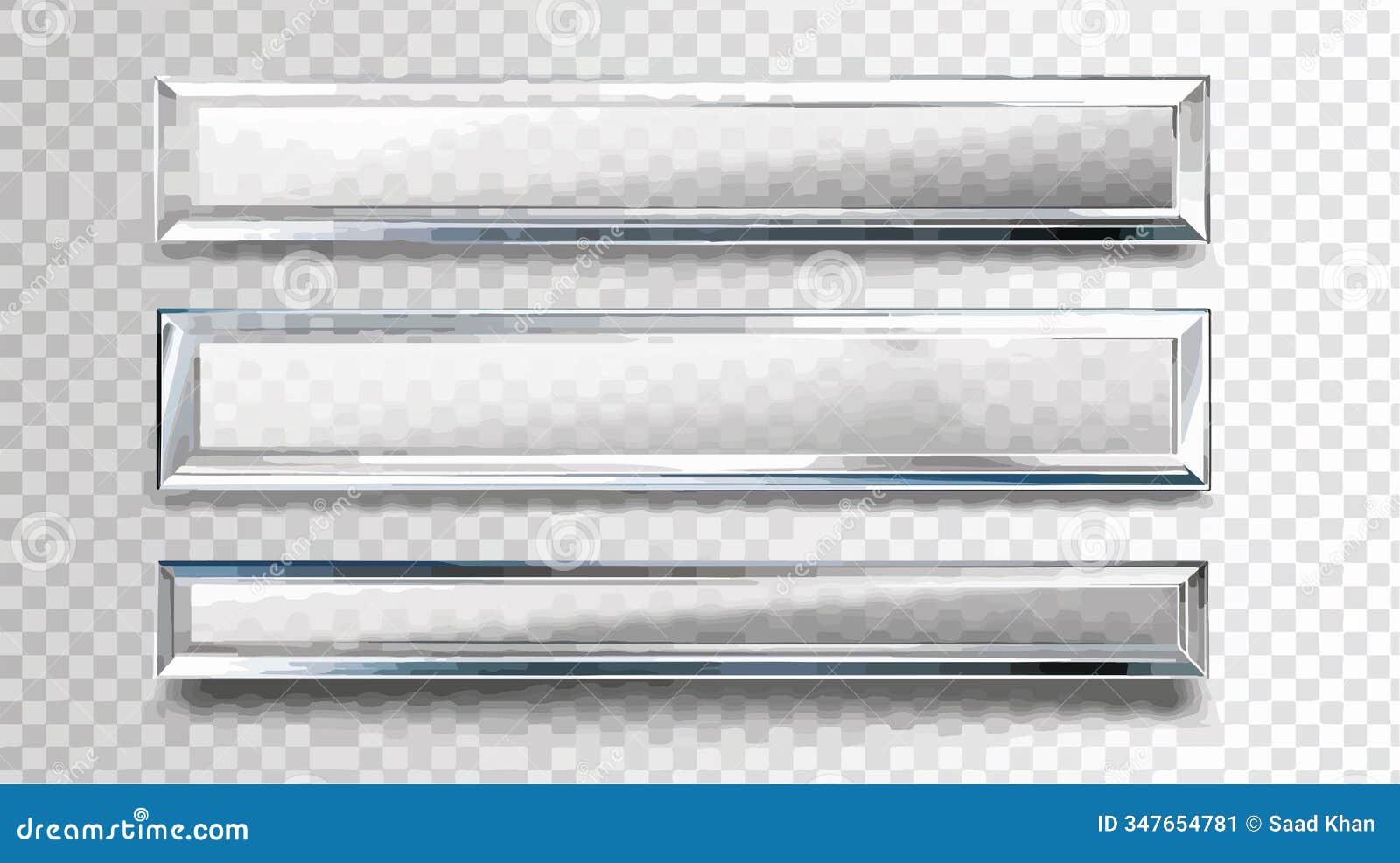 Elegant Glass Lower Third Frames on Transparent Background for ...