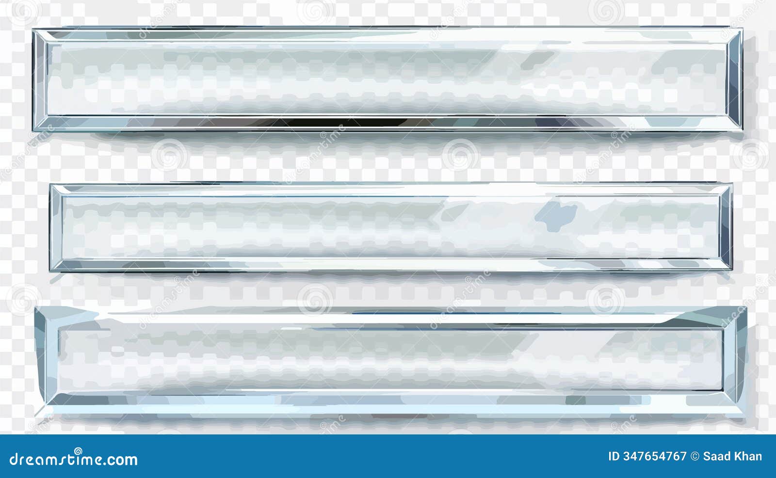 Elegant Glass Lower Third Frames on Transparent Background for ...