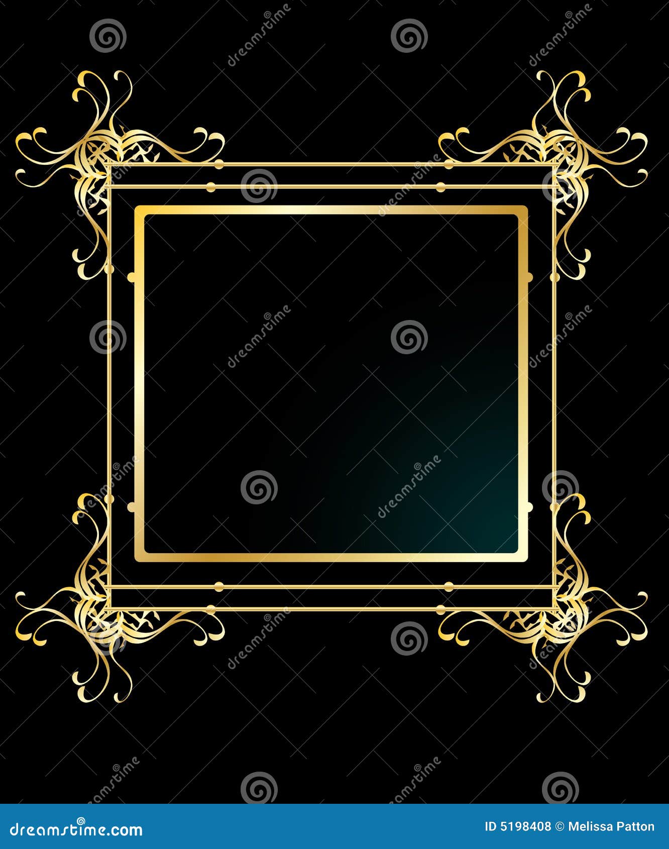 Elegant Gold Frame Background Vector Illustration | CartoonDealer.com ...