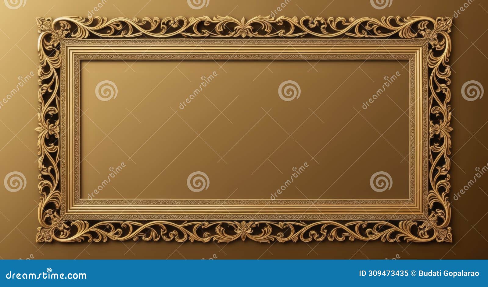 Elegant Gold Frame, Perfect for a Portrait or Artwork Stock ...