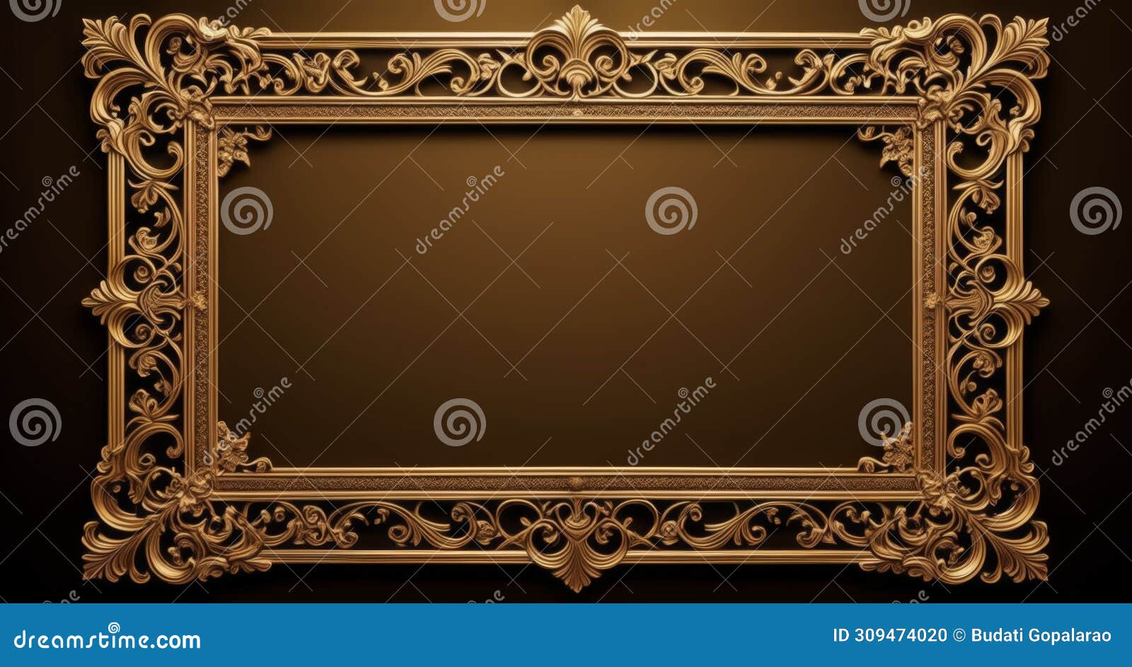 Elegant Gold Frame, Ready for Your Masterpiece Stock Illustration ...
