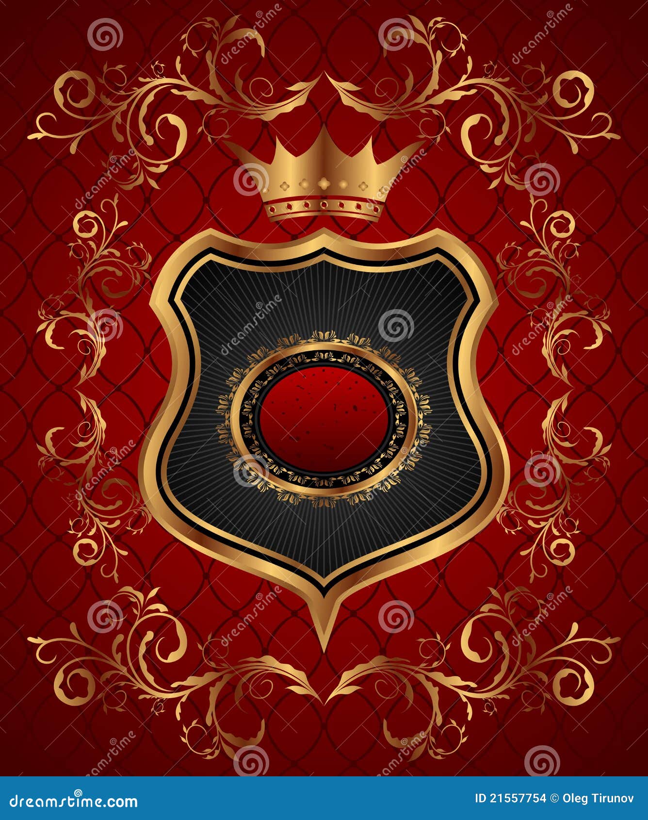 Elegant Gold Heraldry Frame Stock Vector - Illustration of aristocratic ...