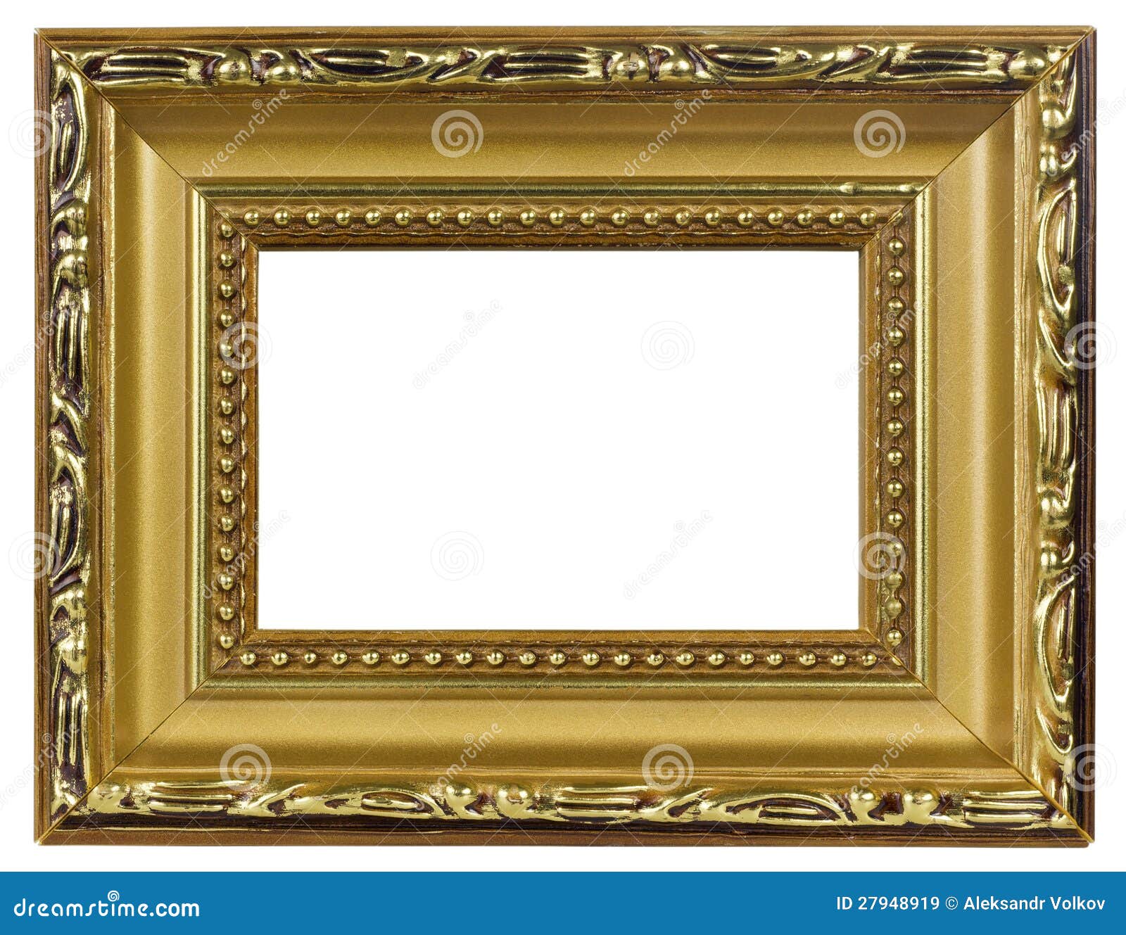 Elegant Gold Pictureframe Macro Stock Image - Image of wood ...