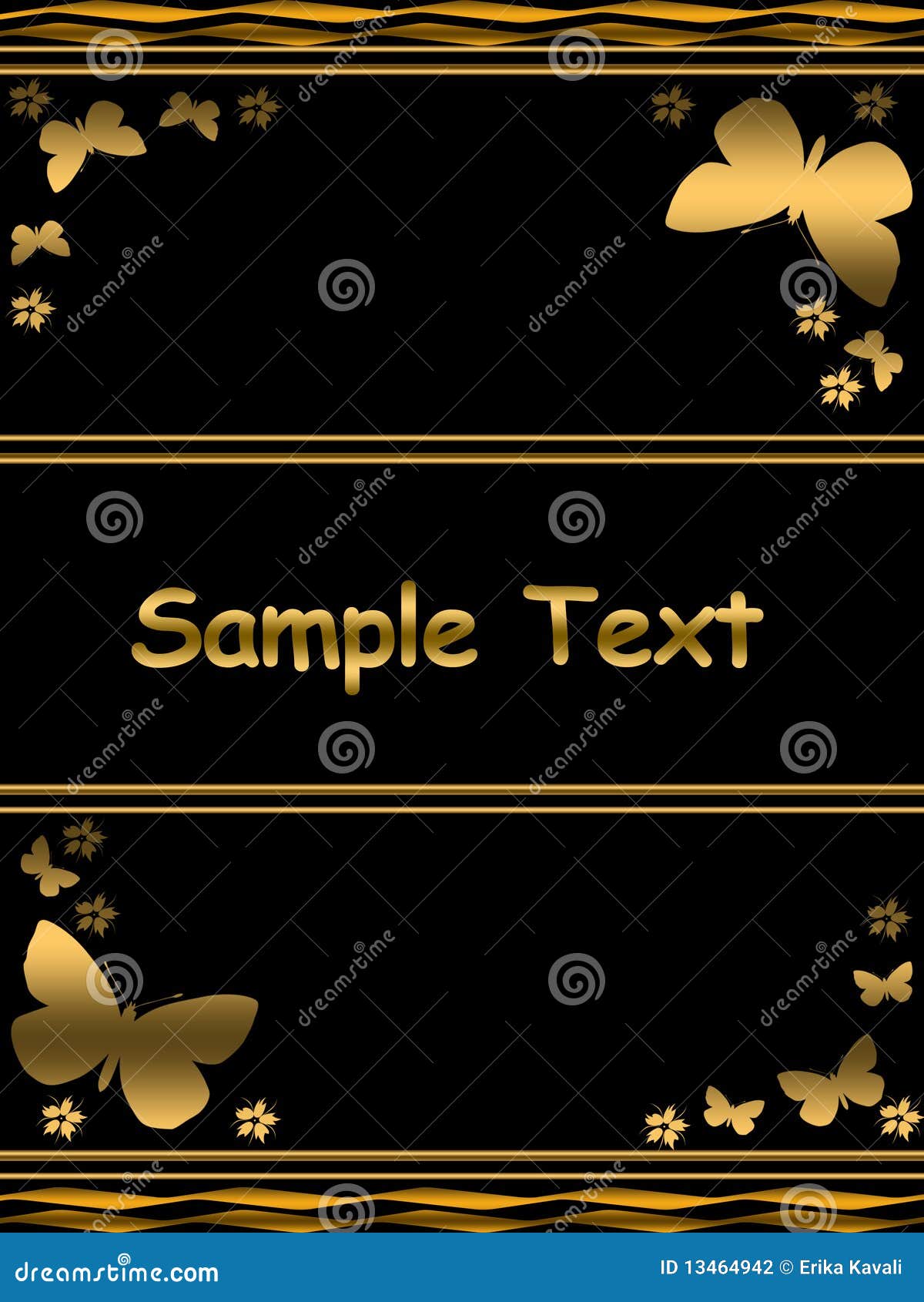 Elegant gold template stock illustration. Illustration of template ...