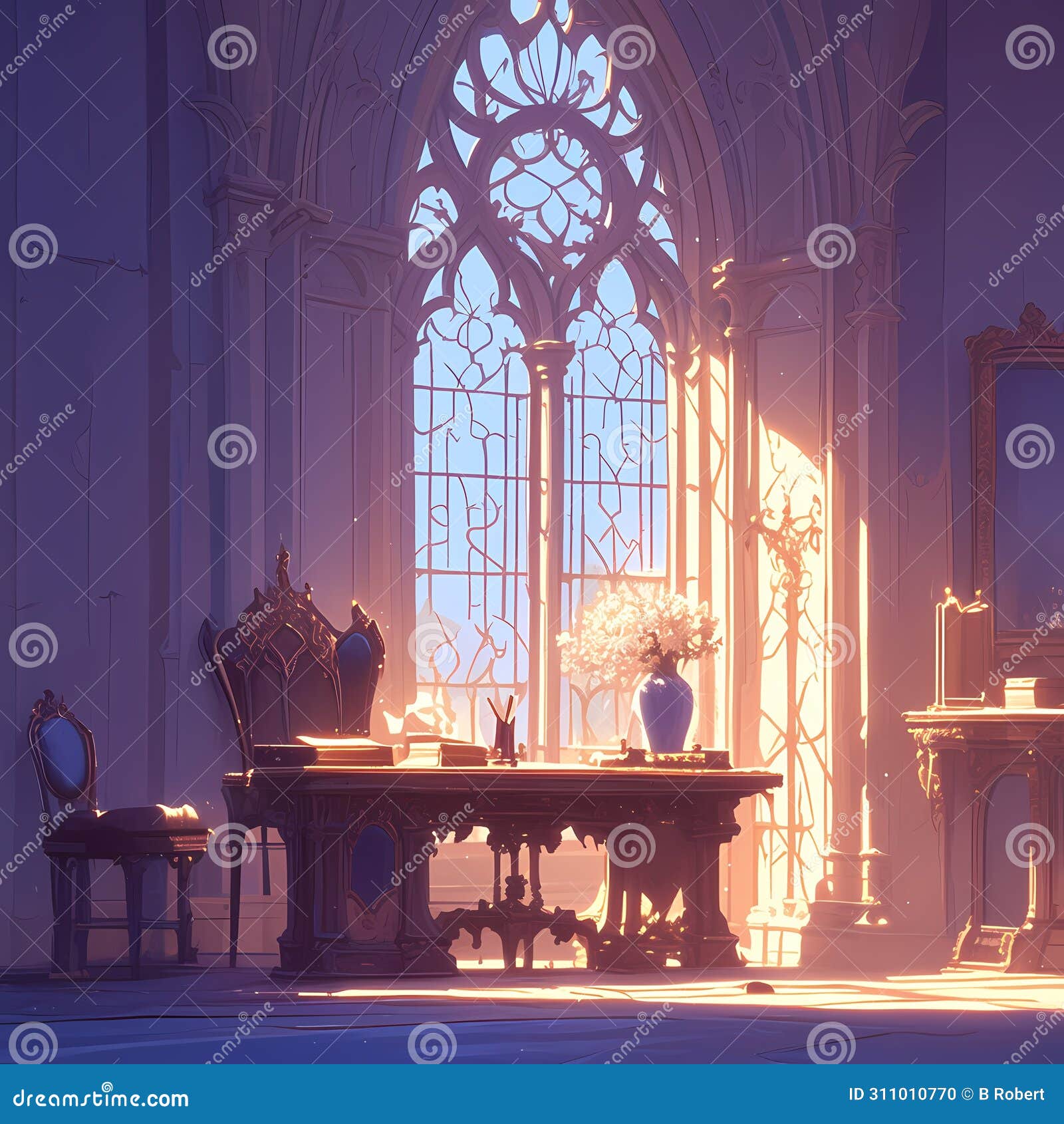 Elegant Gothic Study, Timeless Inspiration Stock Illustration ...