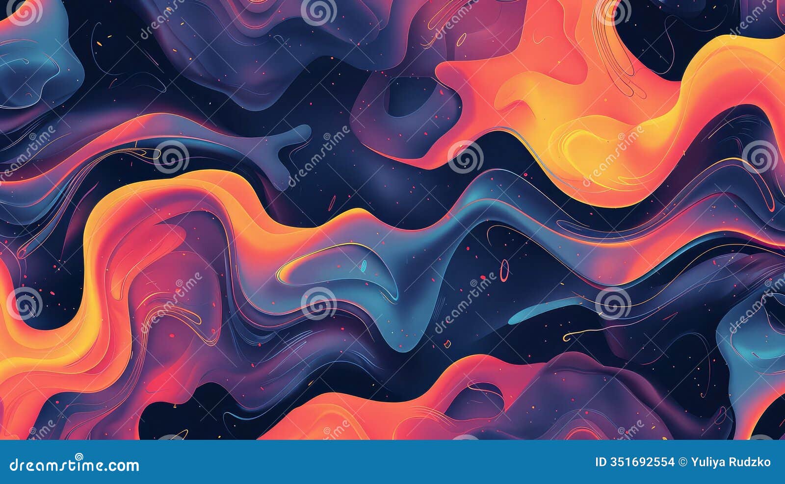 Elegant Gradient Pattern with Fluid Shapes and Open Path Frame - Ideal ...