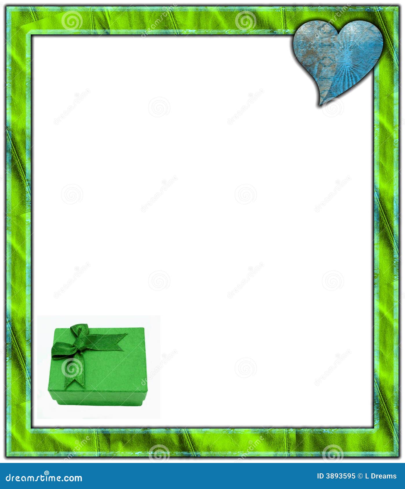 Elegant Green Blue Gift Layout Stock Illustration - Illustration of ...