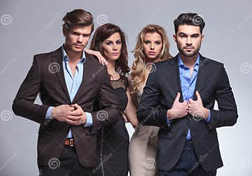 Elegant Group of Young People Stock Image - Image of businessman ...