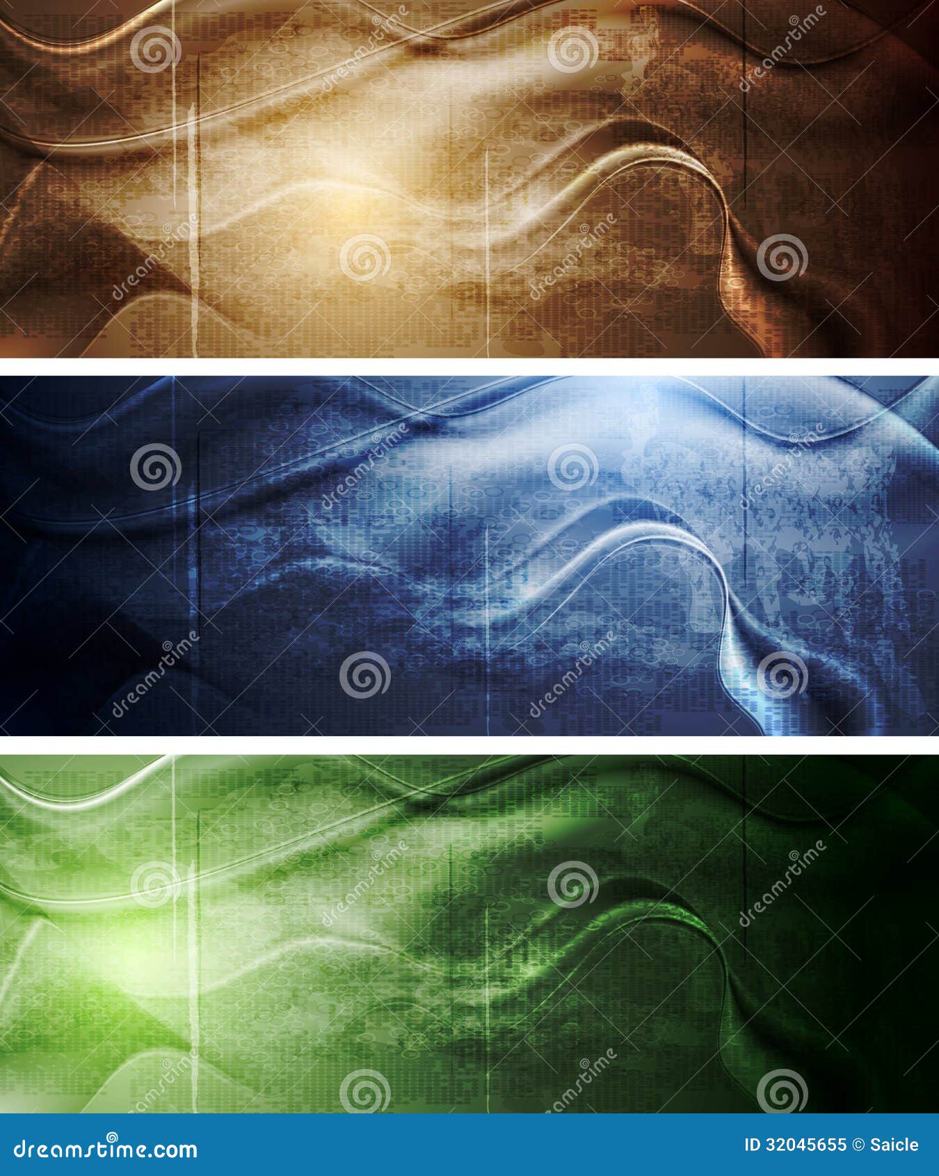 Elegant Grunge Waves Banners Stock Vector - Illustration of concept ...