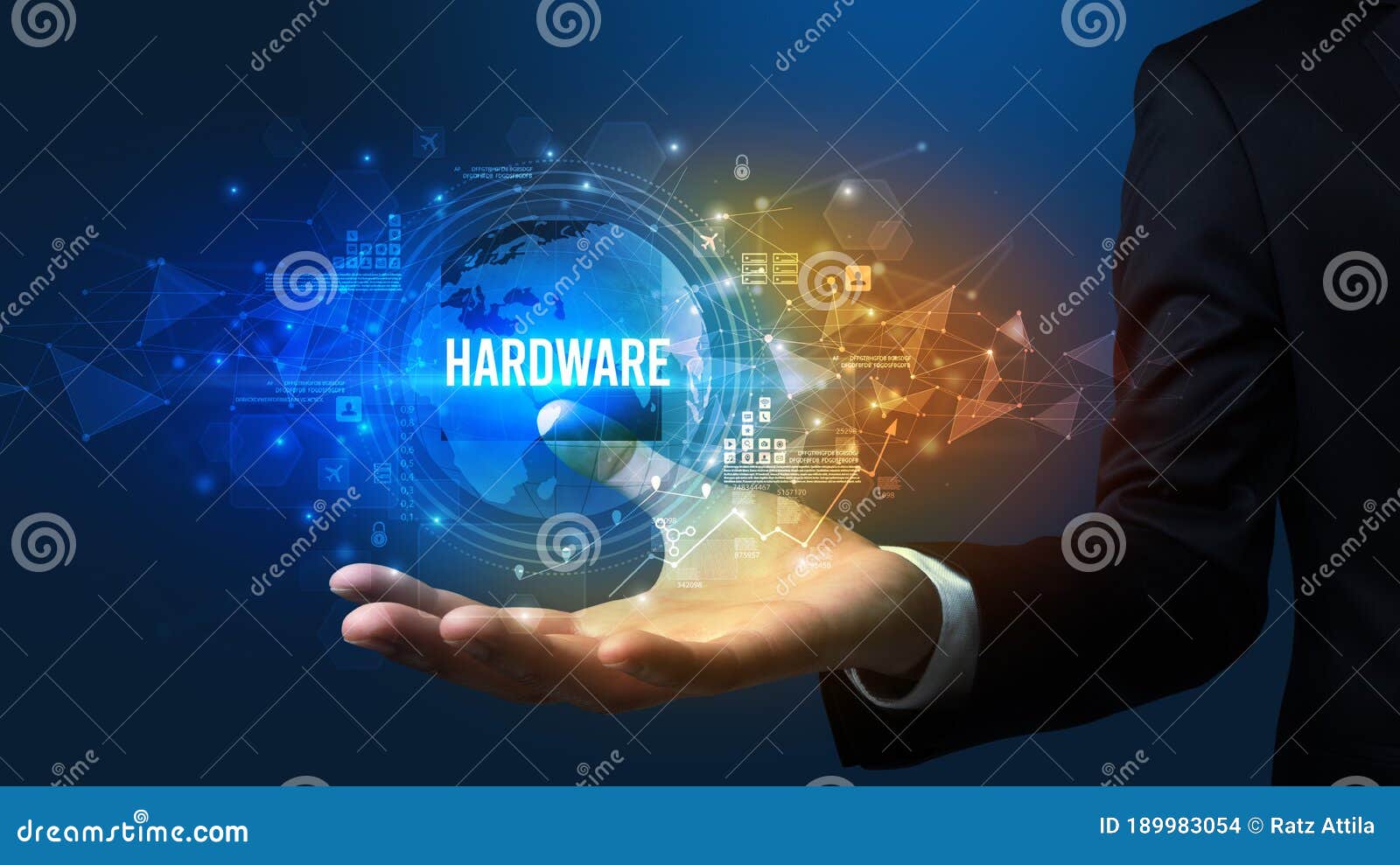 Elegant Hand Holding Technology-related Inscription Stock Photo - Image ...