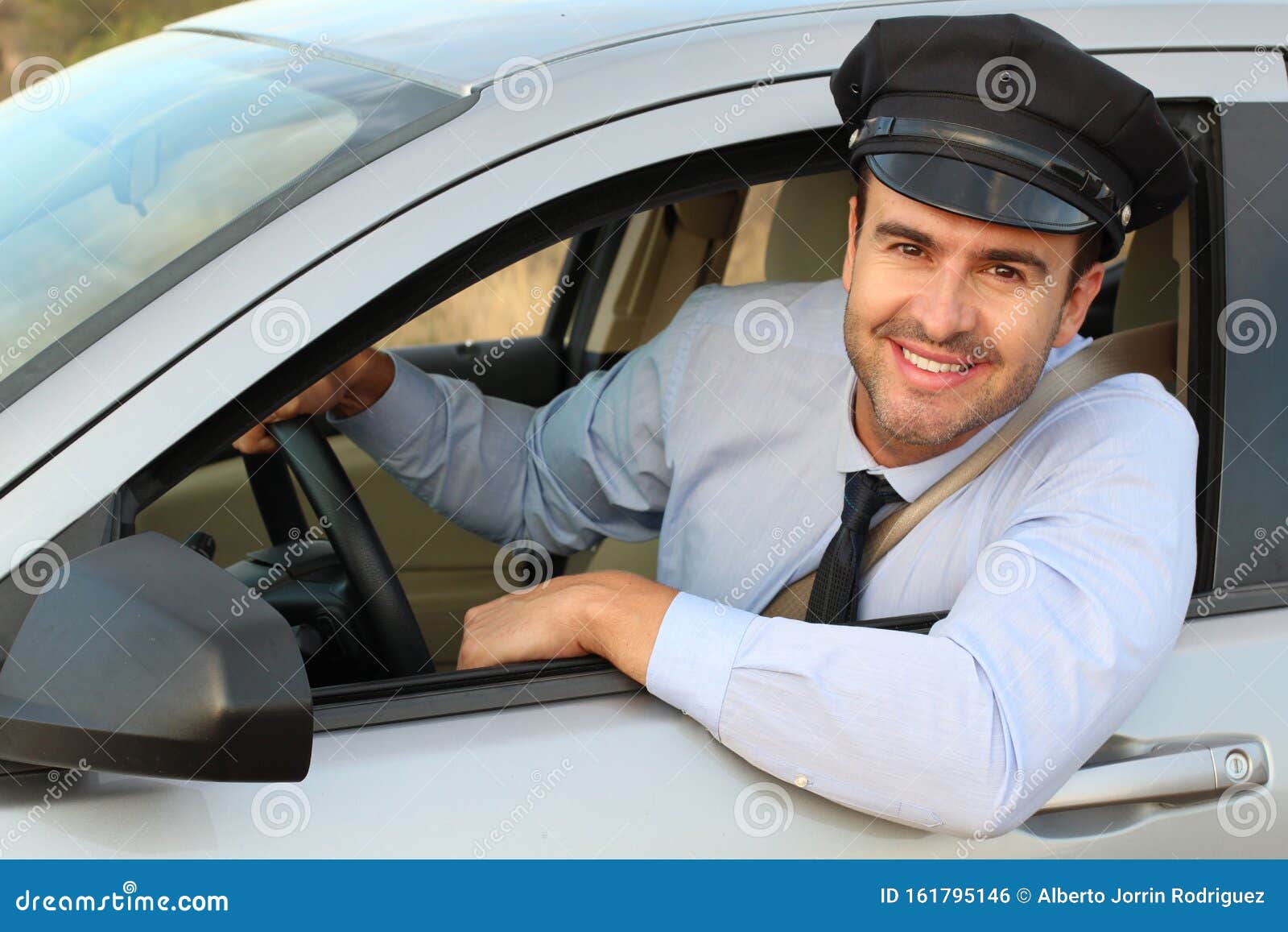 Elegant and Handsome Driver Waiting Stock Photo - Image of confidence ...