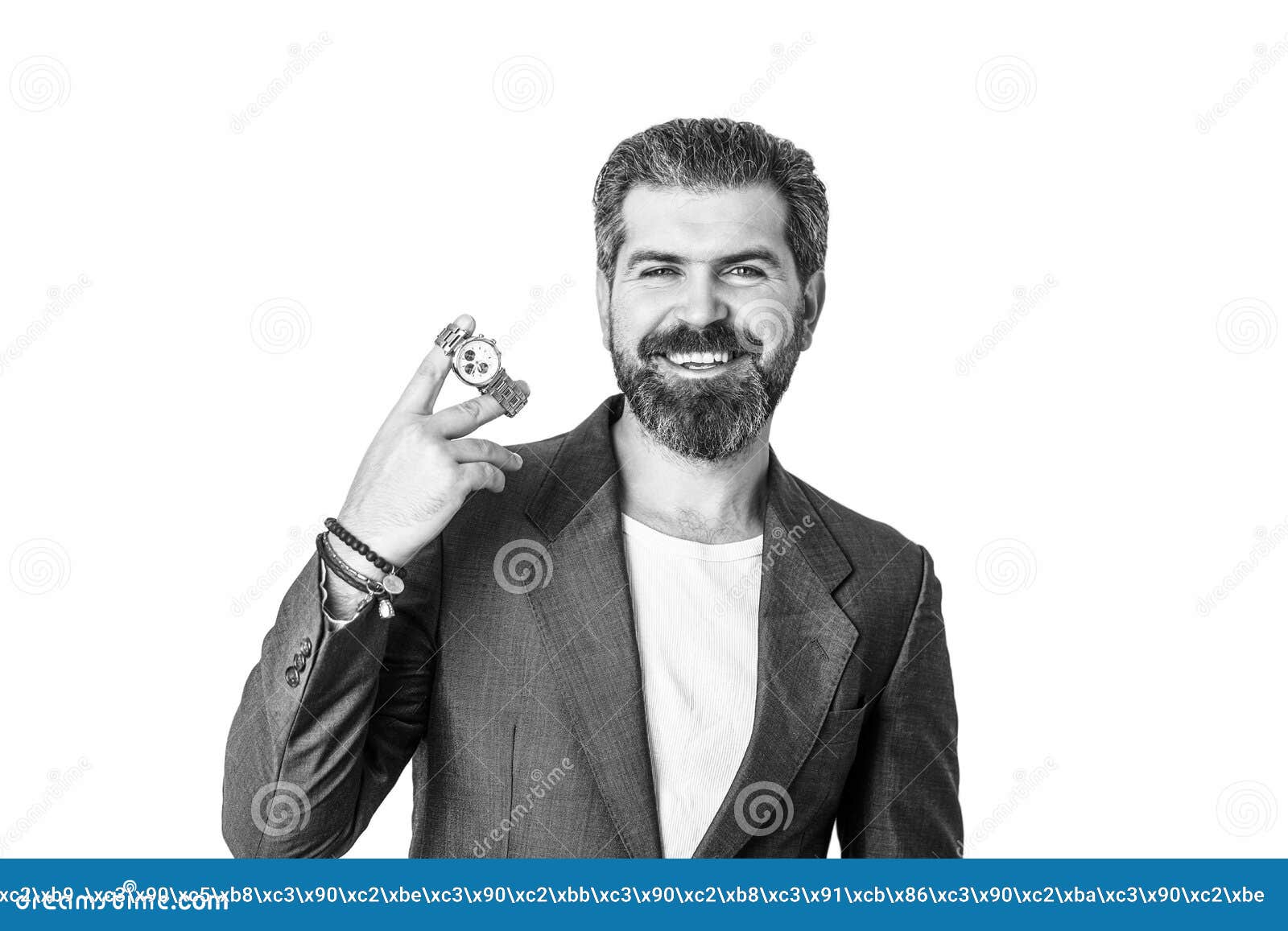 Elegant Handsome Man In Suit Handsome Bearded Businessman In Classic