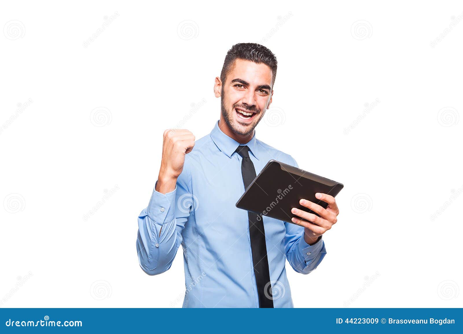 Elegant Handsome Man Using A Tablet Stock Image Image Of Computer