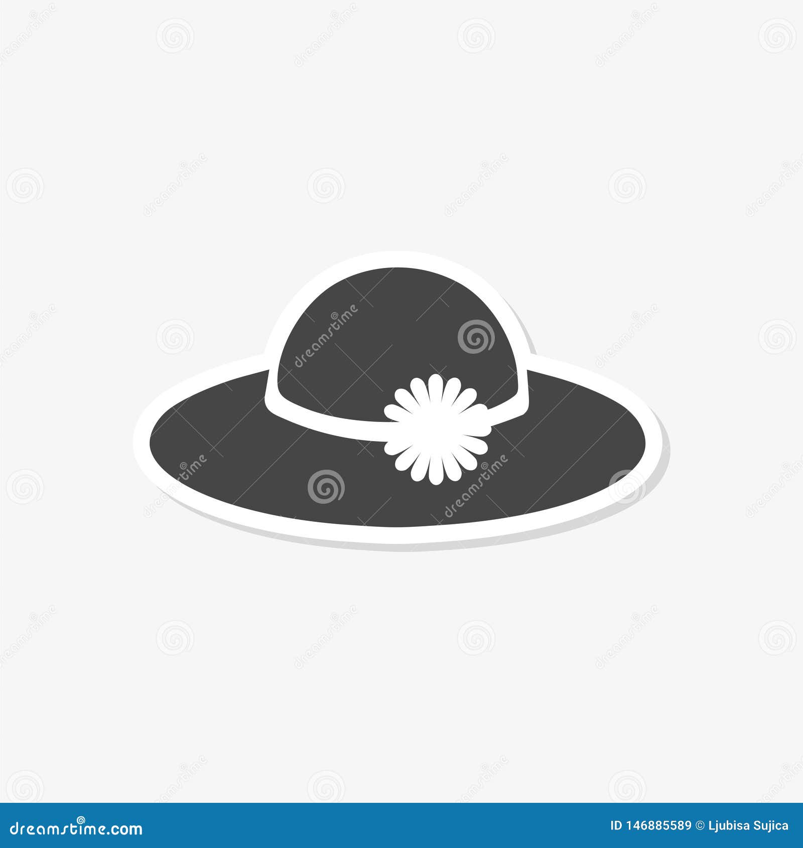 Elegant Hat Icon - Illustration Stock Vector - Illustration of kissing ...