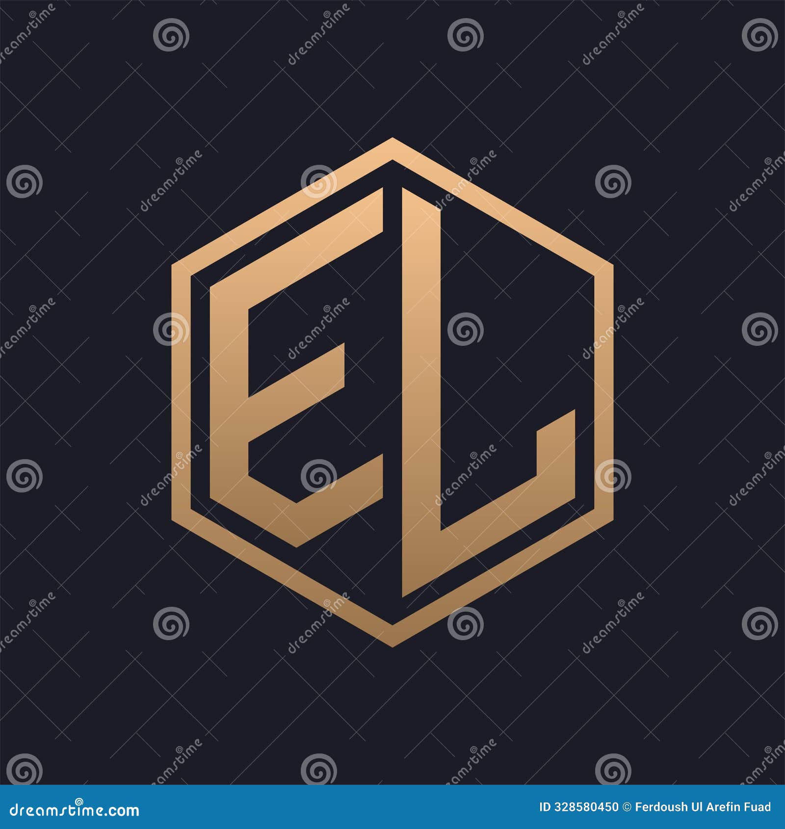 Elegant Hexagon Letter EL Logo Design. Initial Luxurious EL Logo ...