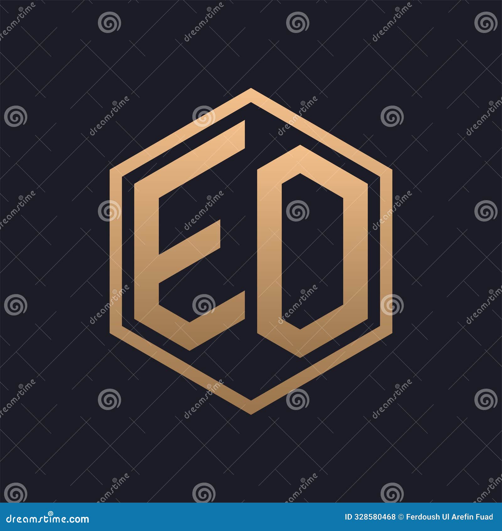 Elegant Hexagon Letter EO Logo Design. Initial Luxurious EO Logo ...