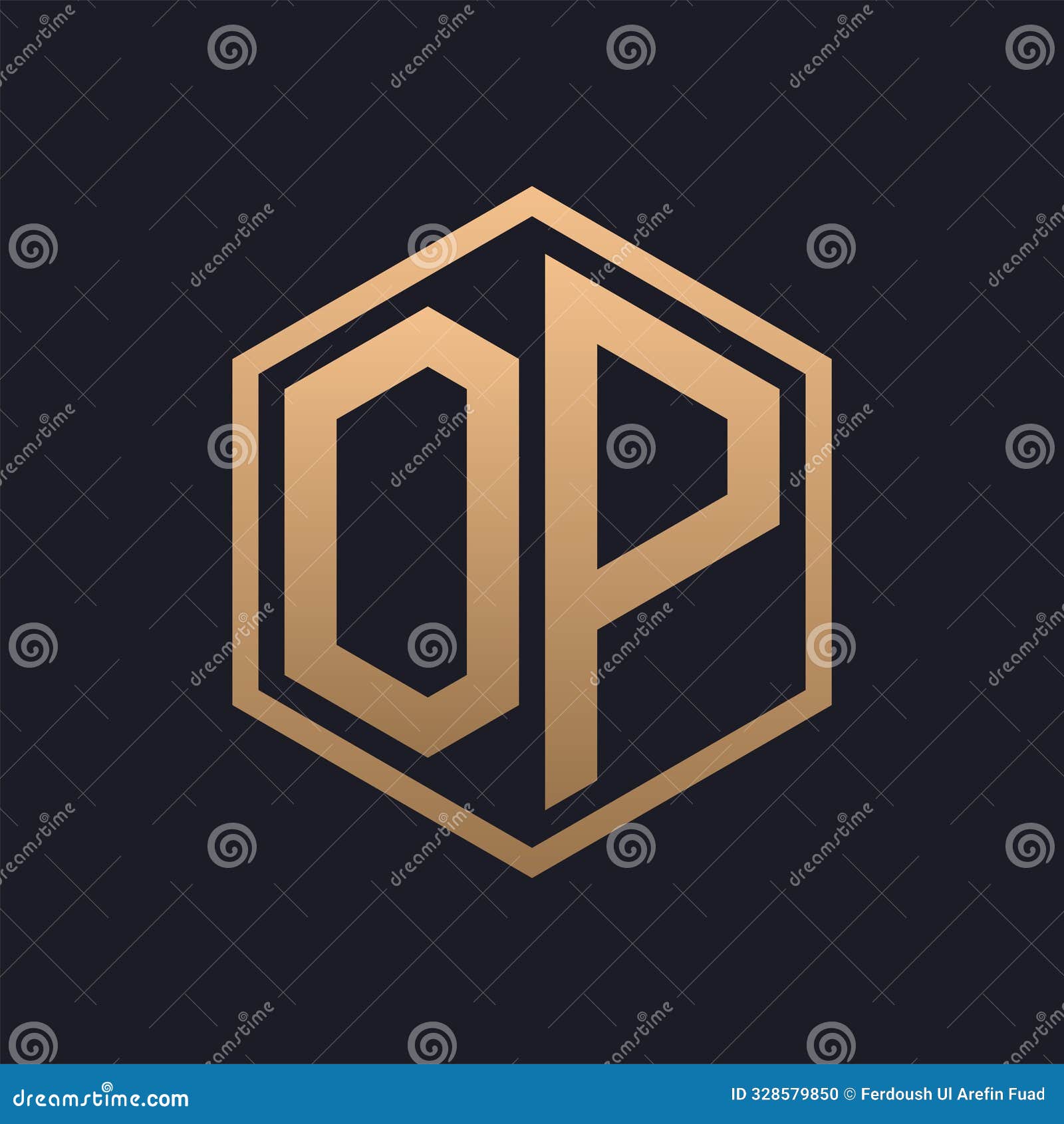 Elegant Hexagon Letter OP Logo Design. Initial Luxurious OP Logo ...