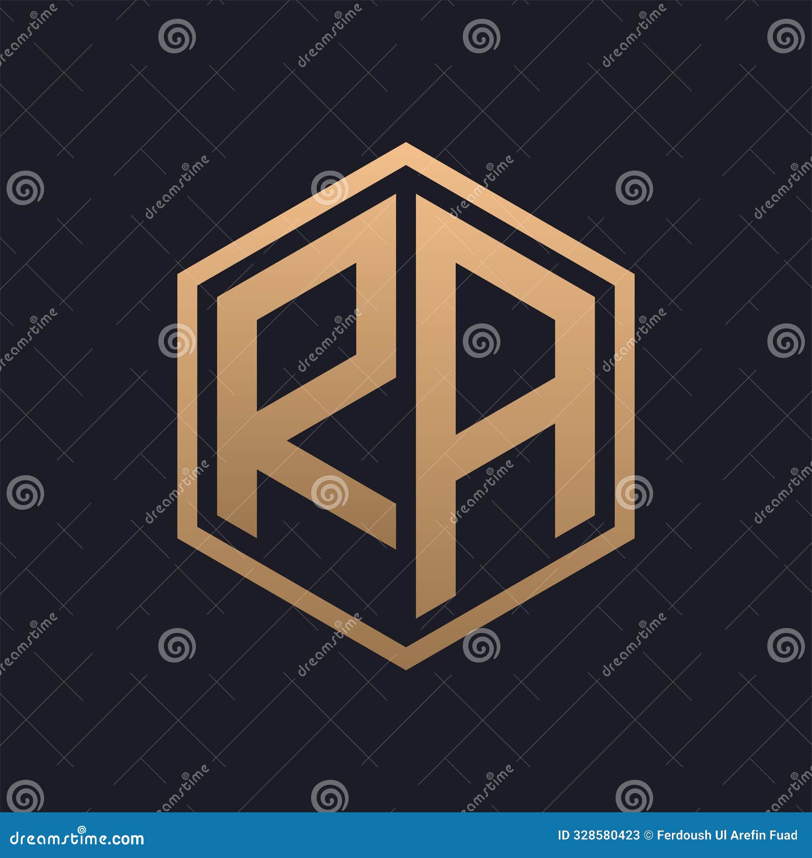 Elegant Hexagon Letter RA Logo Design. Initial Luxurious RA Logo ...