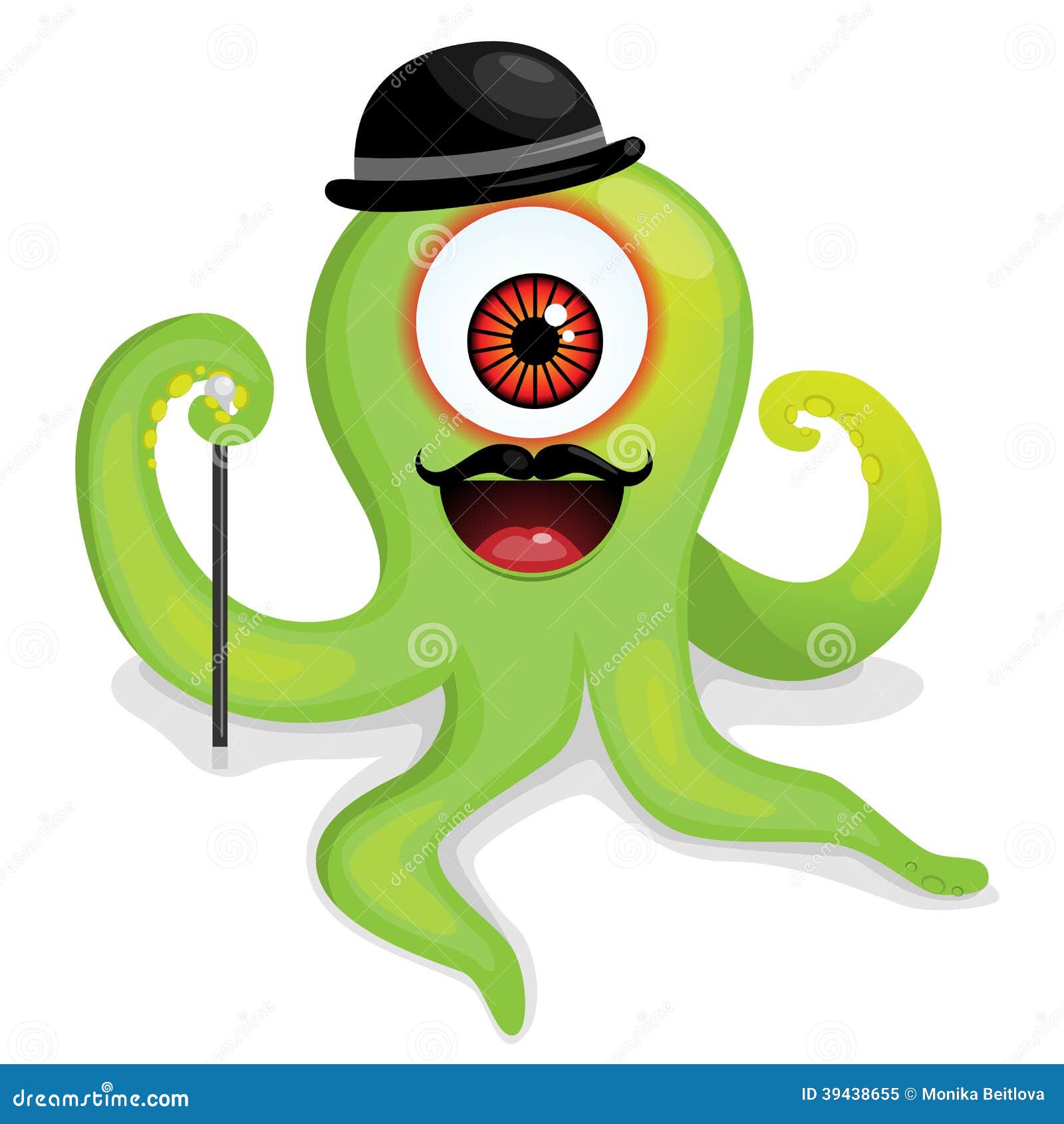 Octopus Monster Illustration Cartoon Vector | CartoonDealer.com #20542523