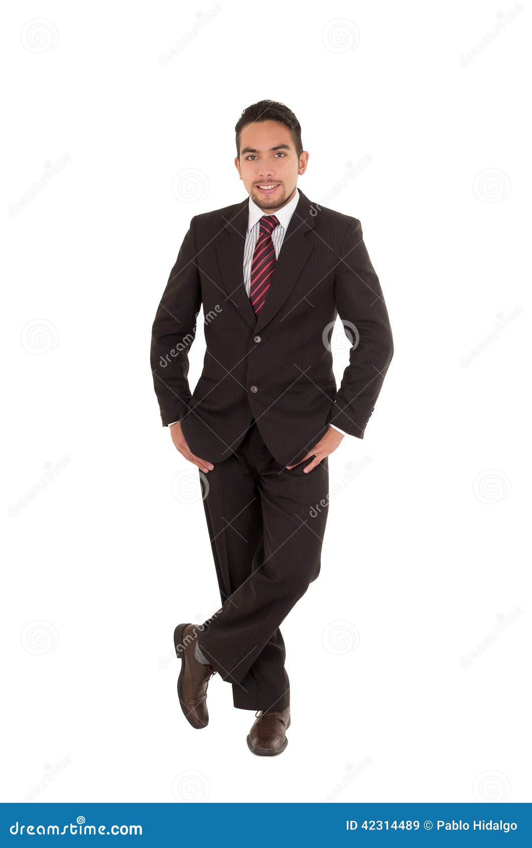 Elegant Hispanic Man in a Suit Stock Image - Image of isolated, looking ...
