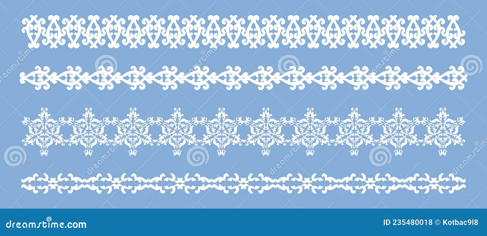 Elegant Horizontal Vintage Pattern. Stock Vector - Illustration of ...