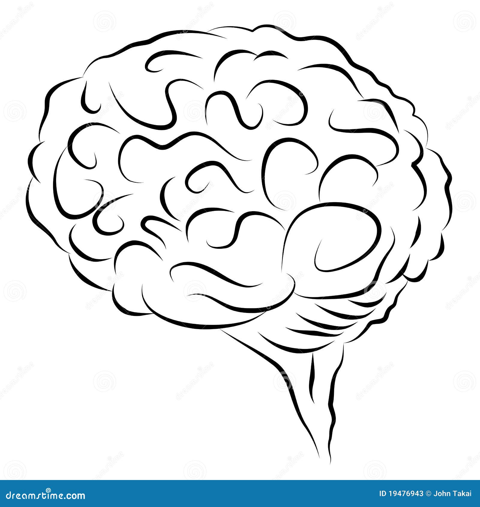 Elegant Human Brain Design Element Stock Vector - Illustration of ...