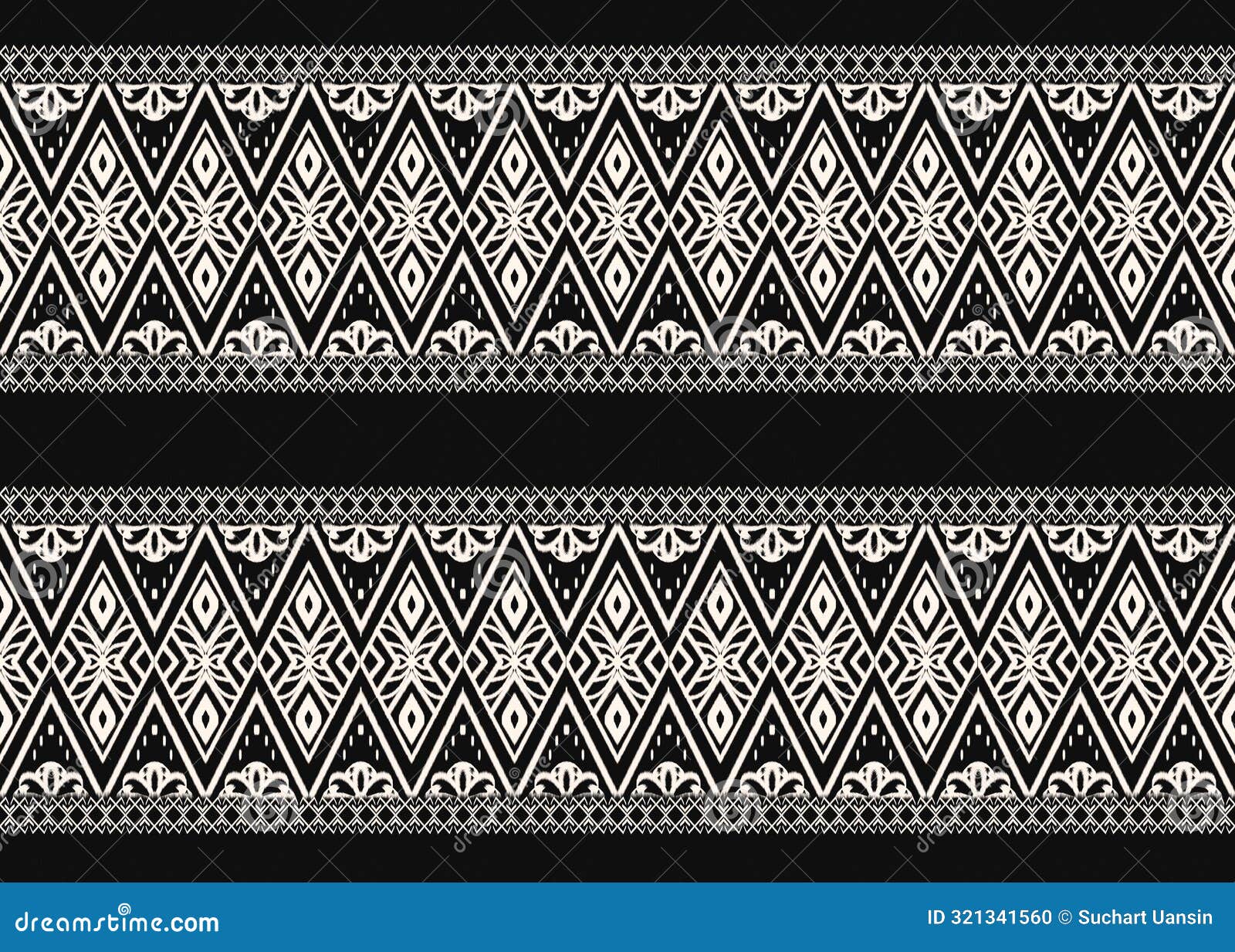 Sophisticated Black and White Aztec-Inspired Pattern Stock Illustration ...