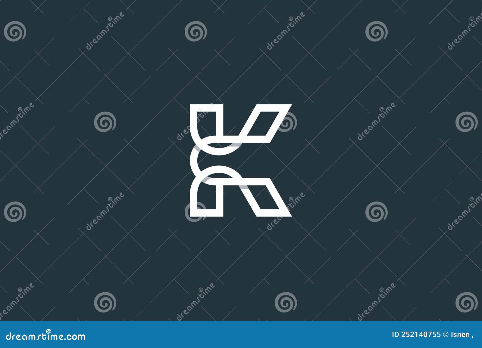 Elegant Initial Letter K Monogram Logo Design Vector Stock Vector ...