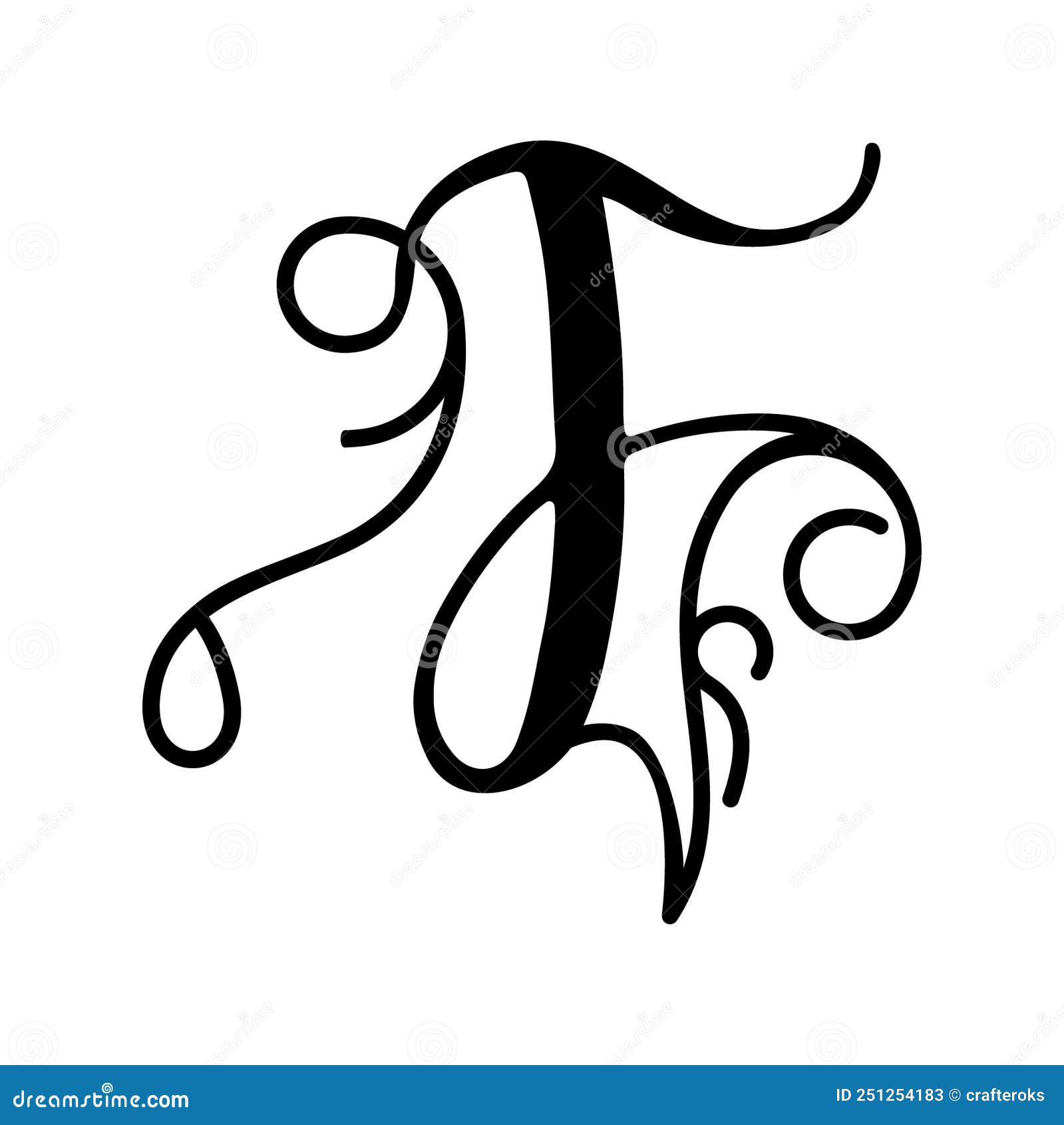 Elegant Initial Letters and Fancy Alphabet with Vines EPS Vector Stock ...