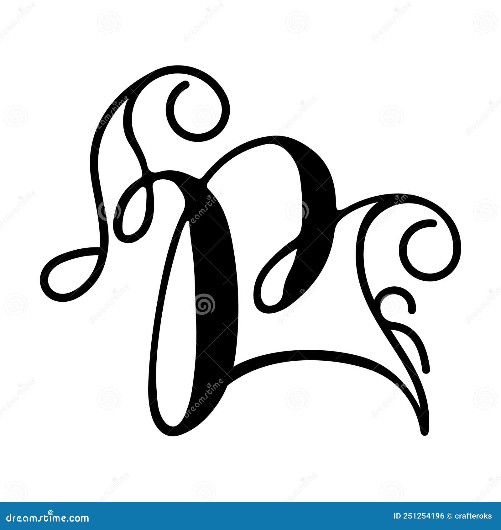 Elegant Initial Letters and Fancy Alphabet with Vines EPS Vector Stock ...