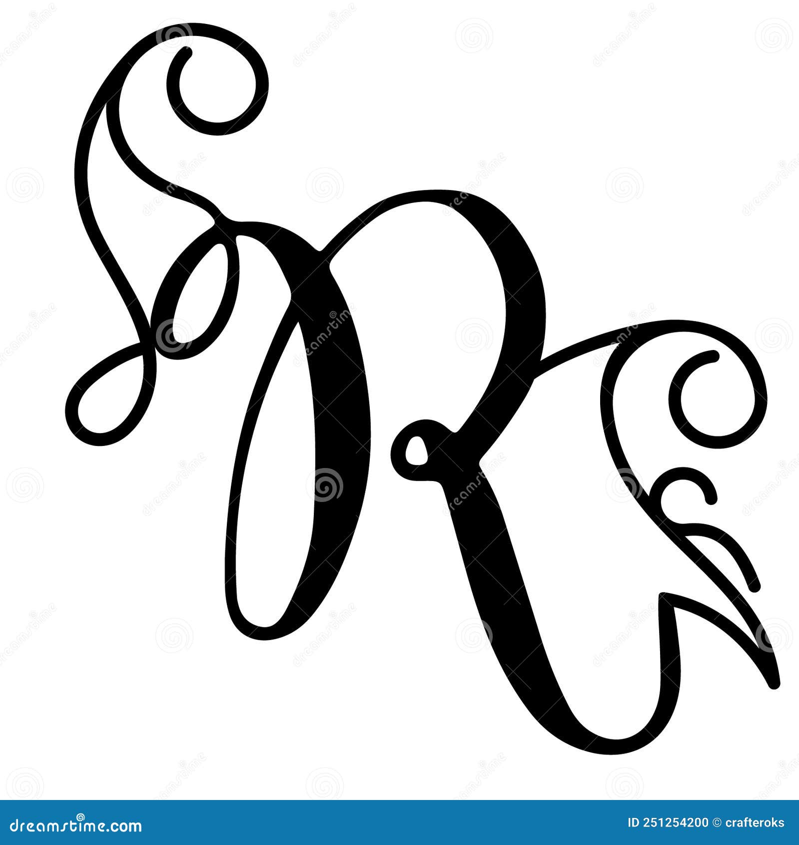Elegant Initial Letters and Fancy Alphabet with Vines EPS Vector Stock ...