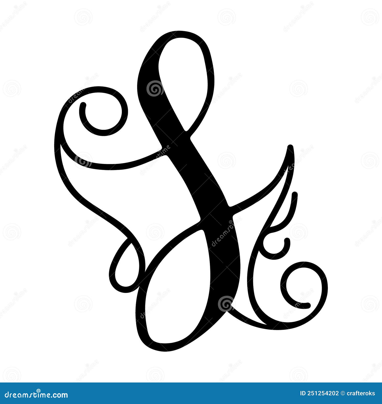Elegant Initial Letters and Fancy Alphabet with Vines EPS Vector Stock ...