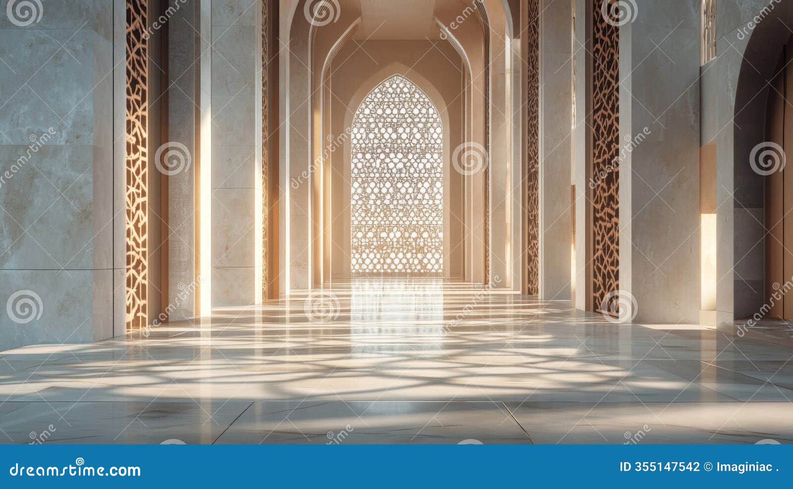 Elegant Islamic Architecture Interior Design Corridor Stock ...