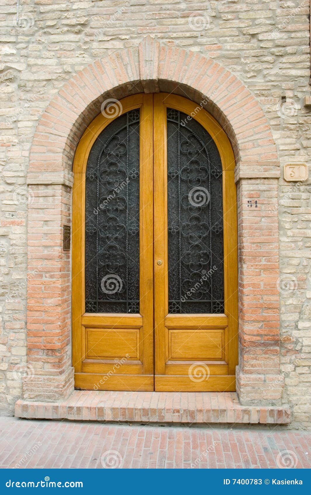 Elegant Italian door stock image. Image of knob, fashioned - 7400783