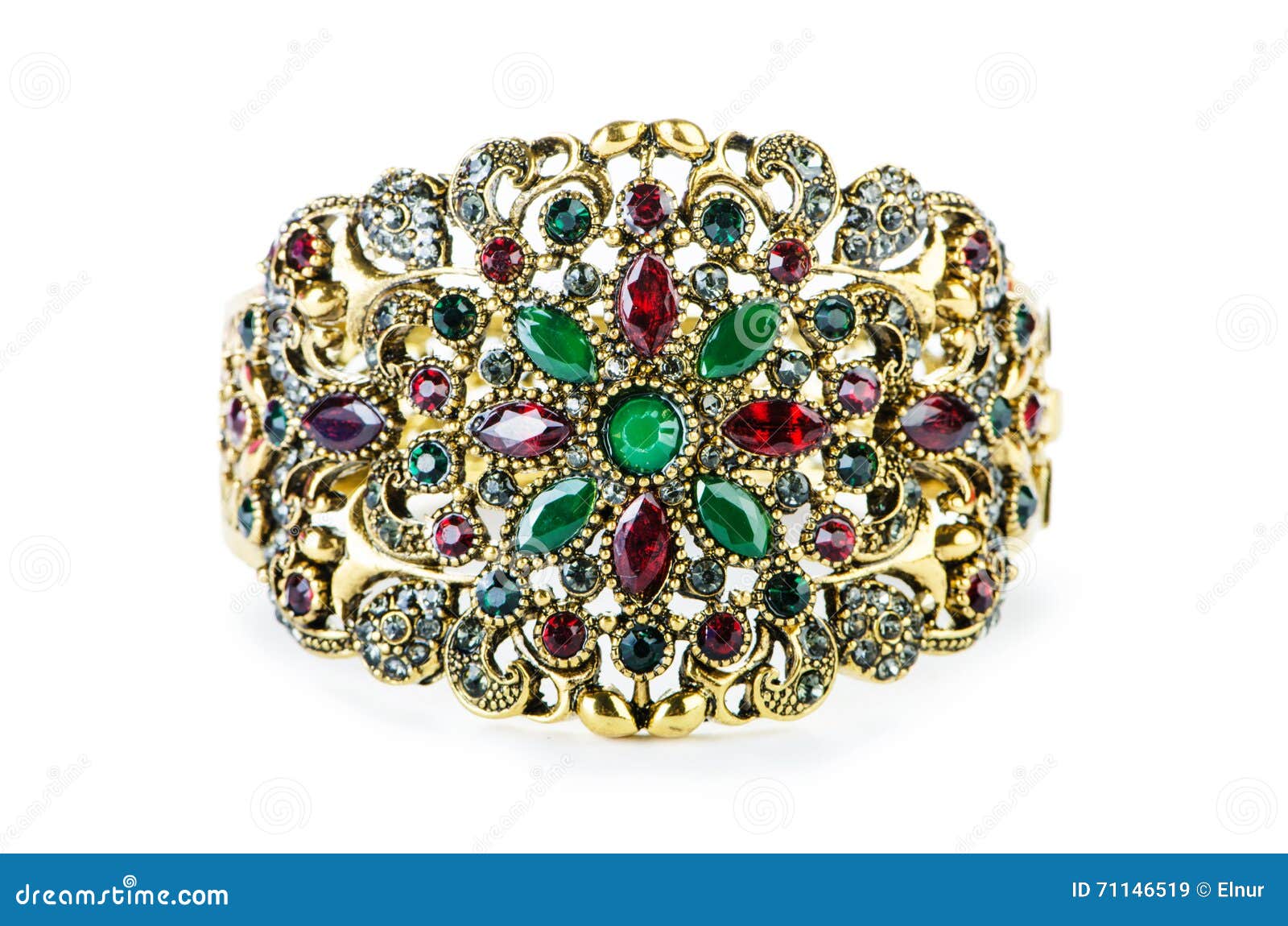 The Elegant Jewellery Isolated on the White Stock Image - Image of ...