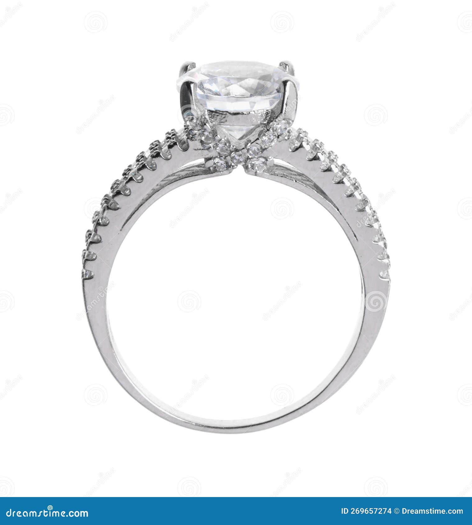 Elegant Jewelry. Luxury Ring Isolated on White Stock Photo - Image of ...