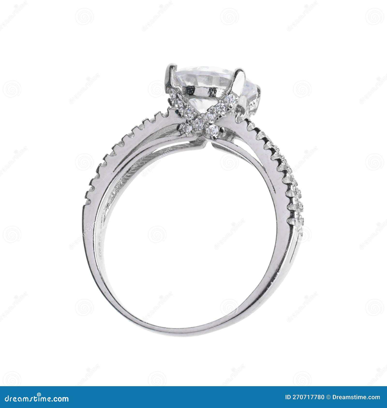 Elegant Jewelry. Luxury Ring Isolated on White Stock Photo - Image of ...