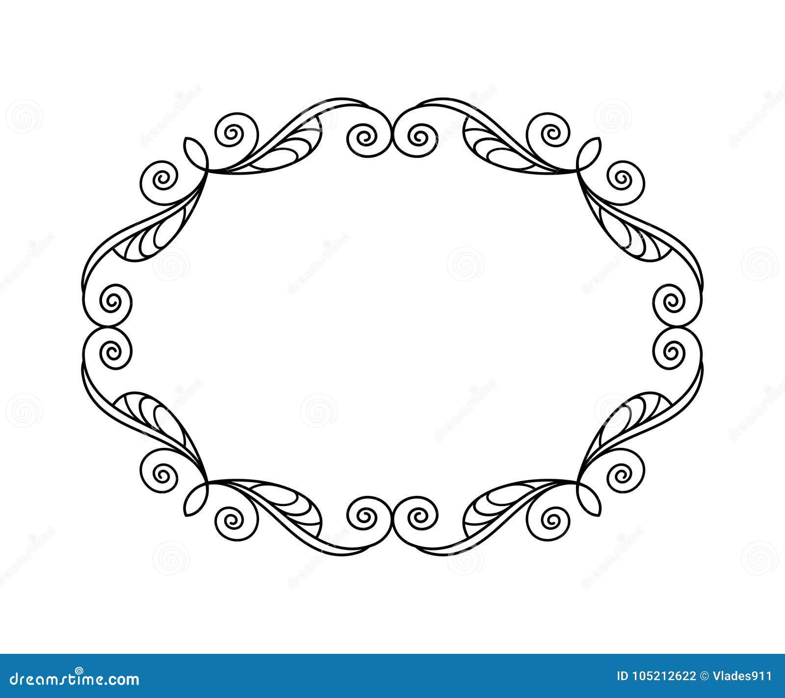 Elegant Kader Vector Illustratie Zwart Wit Vector Illustratie ...