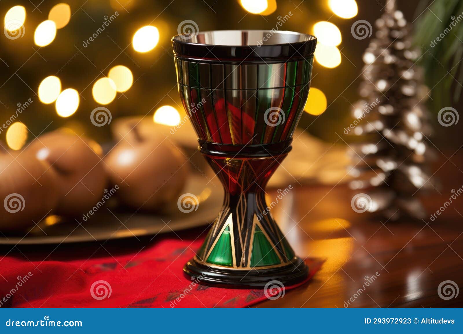 Elegant Kwanzaa Unity Cup Displayed on a Pedestal Stock Image - Image ...