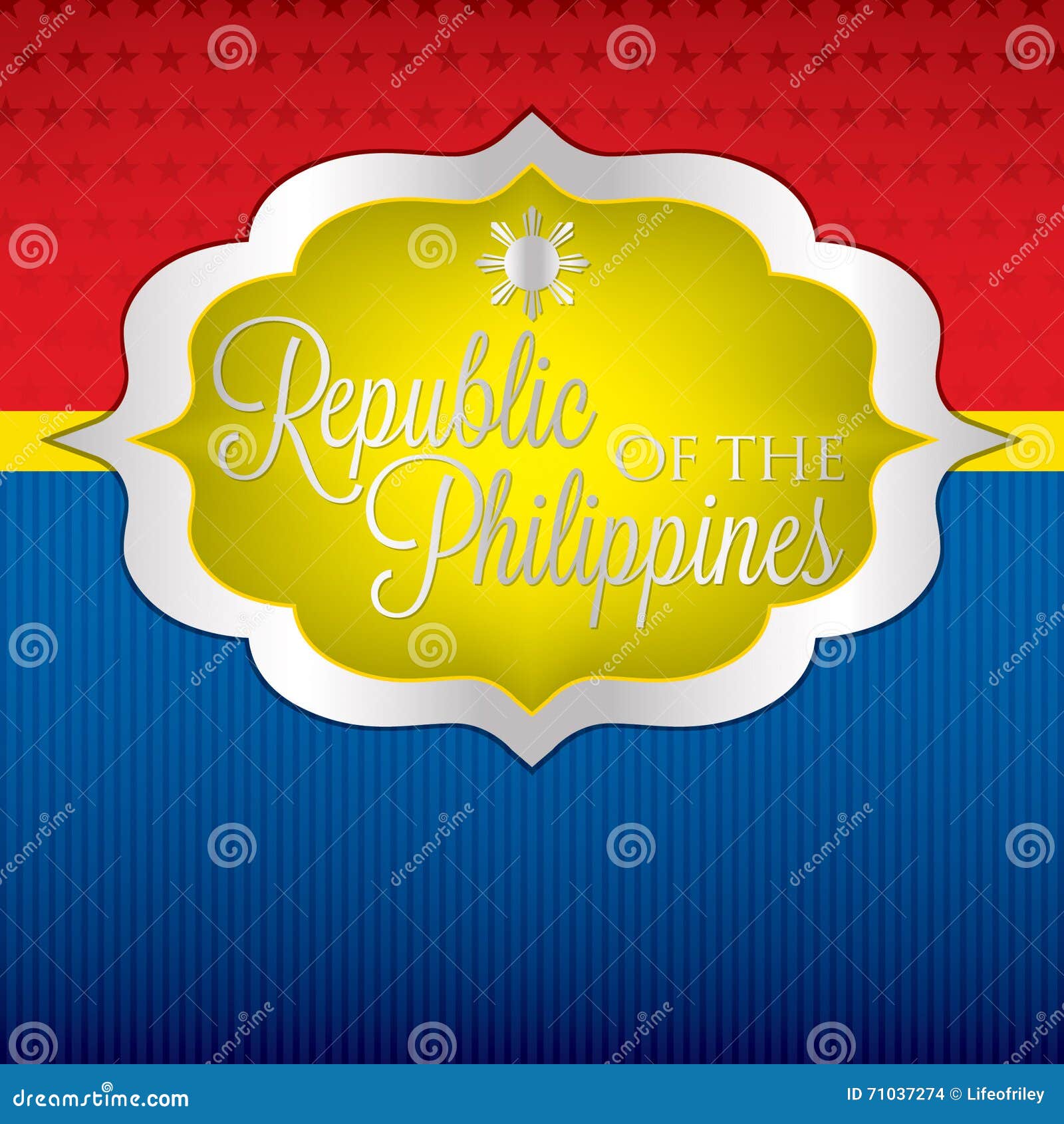 Elegant Label Philippine Independence Day Card Stock Vector ...