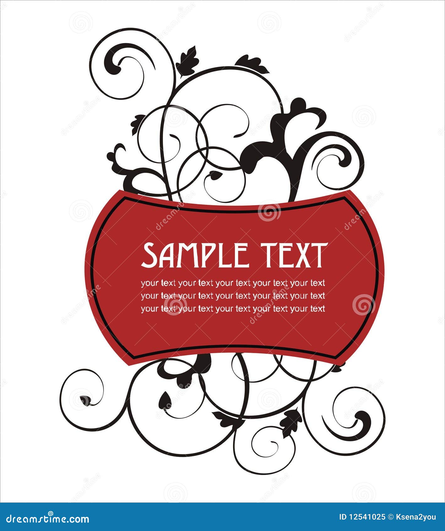 Elegant Label To Place Your Art or Text Stock Vector - Illustration of ...