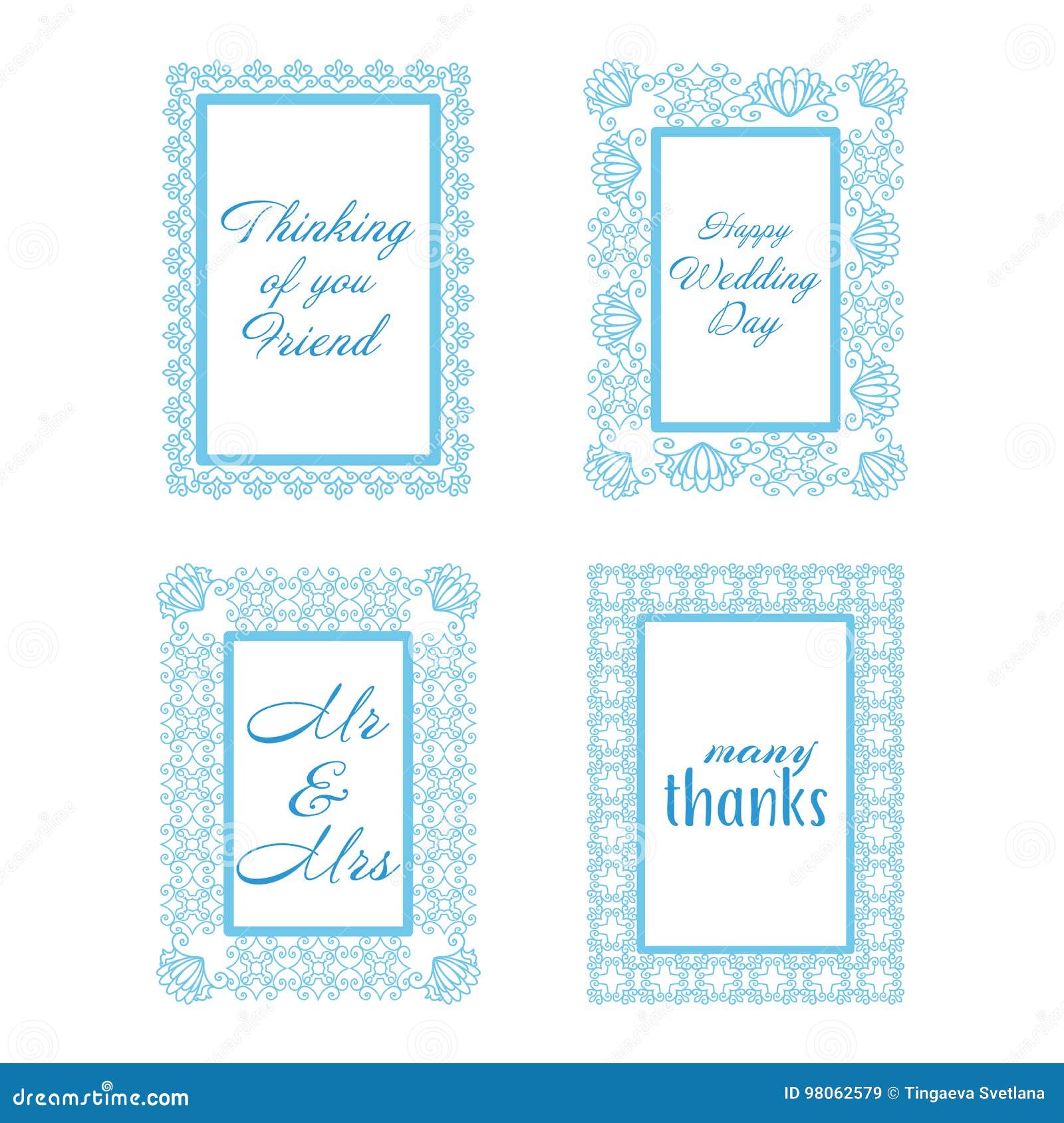 Elegant Lace Border Frames Laser Cut Picture Frames Stock Vector ...