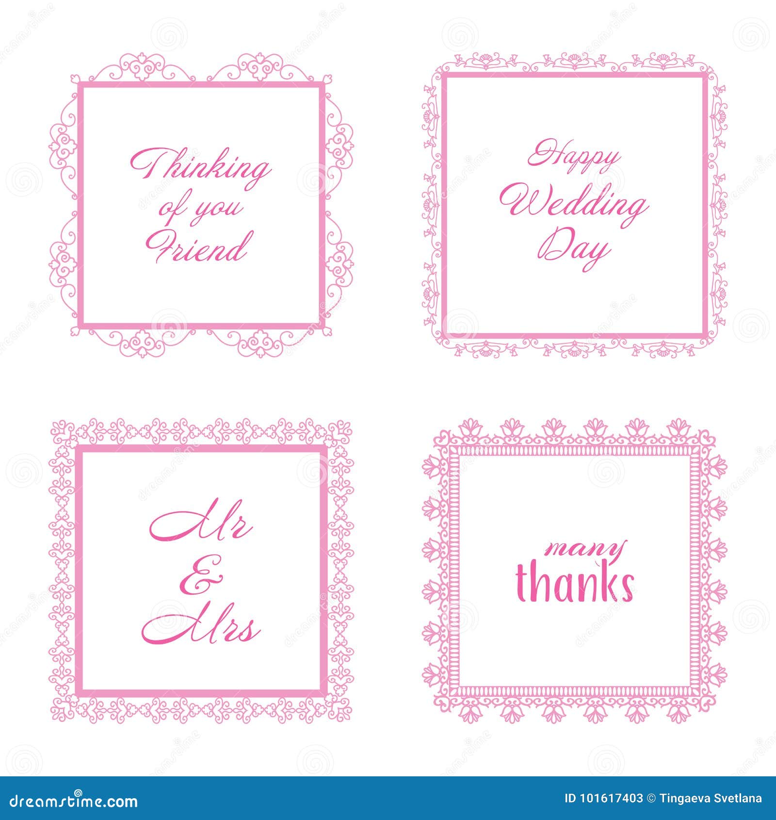 Elegant Lace Border Frames Laser Cut Picture Frames Stock Vector ...