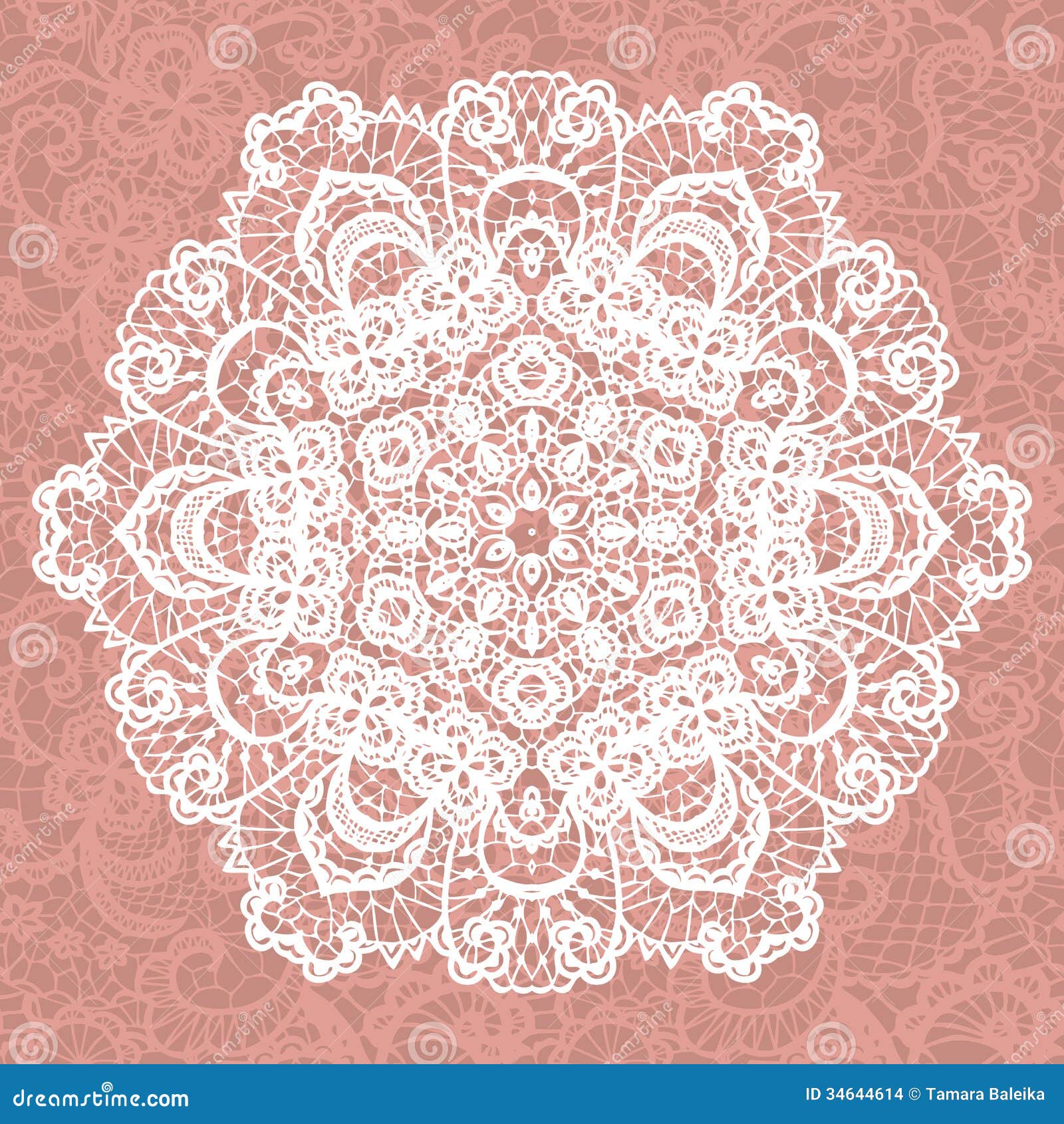 Elegant Lacy Doily. Vector Snowflake. Stock Vector - Illustration of ...