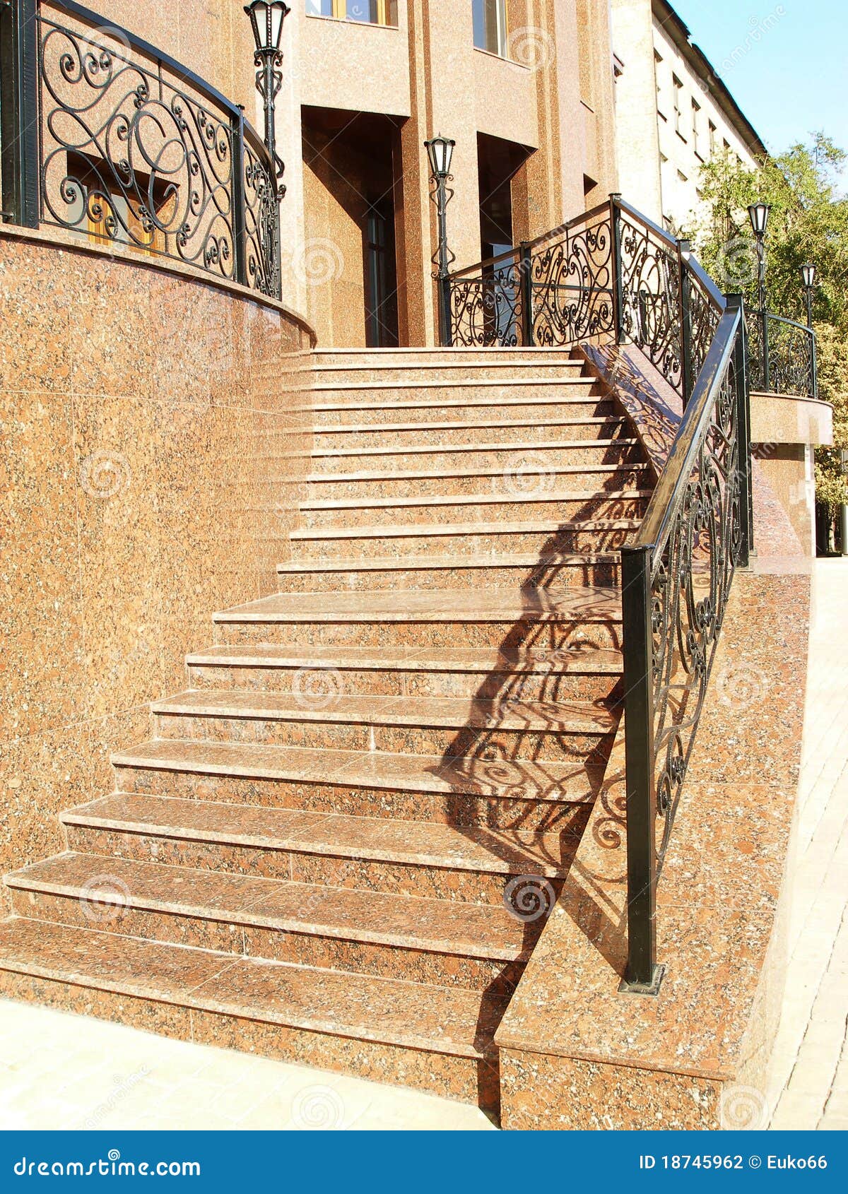 Elegant ladder stock photo. Image of grate, curve, entrance - 18745962