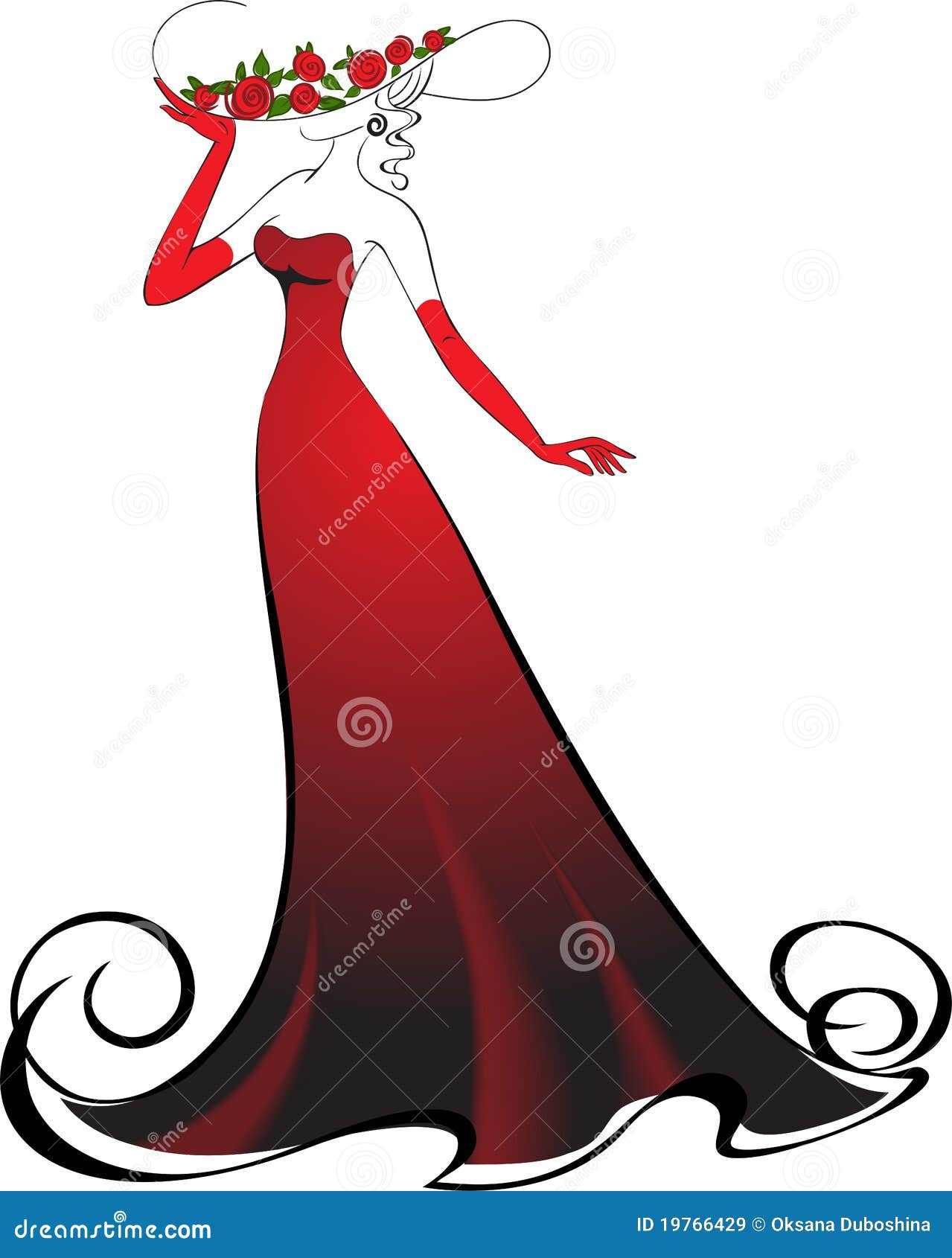 Elegant lady stock vector. Illustration of chic, celebration - 19766429