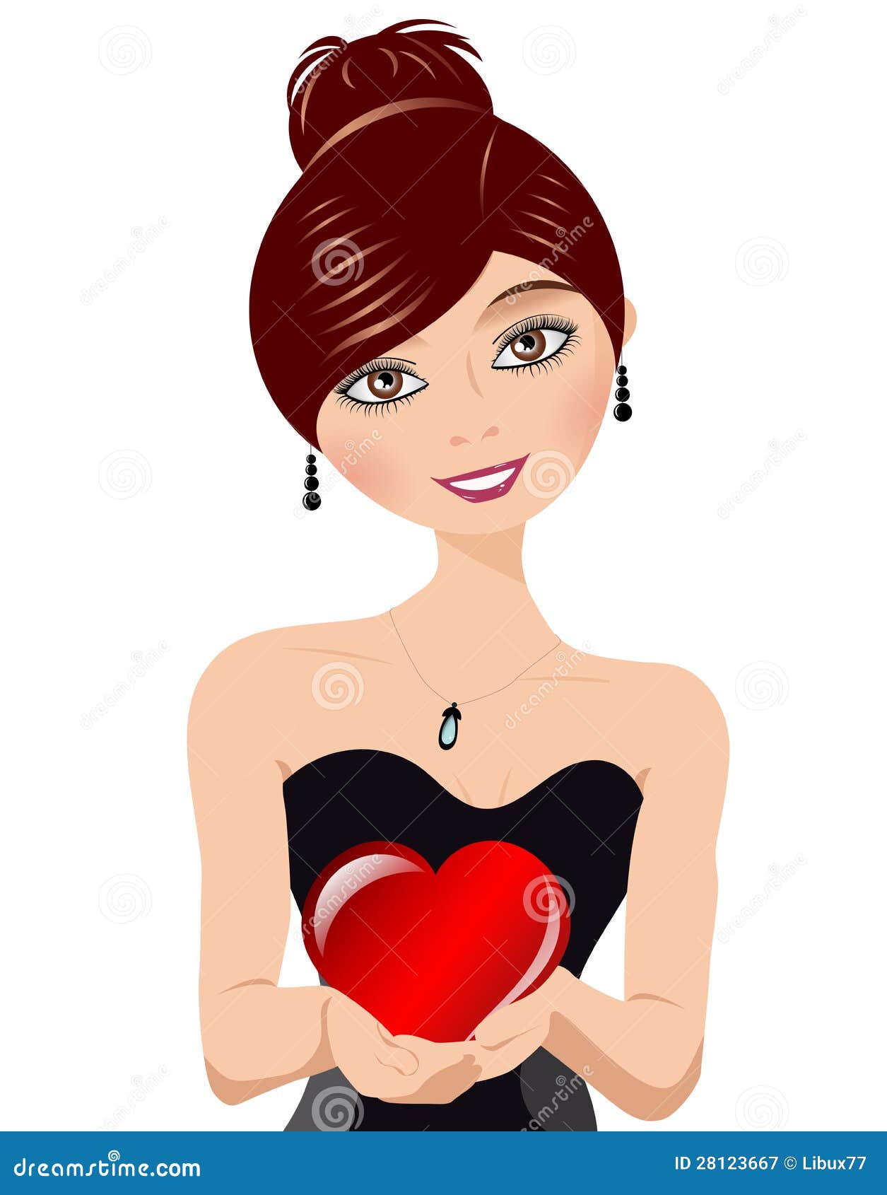 Elegant Lady Flat Vector Character | CartoonDealer.com #167025232
