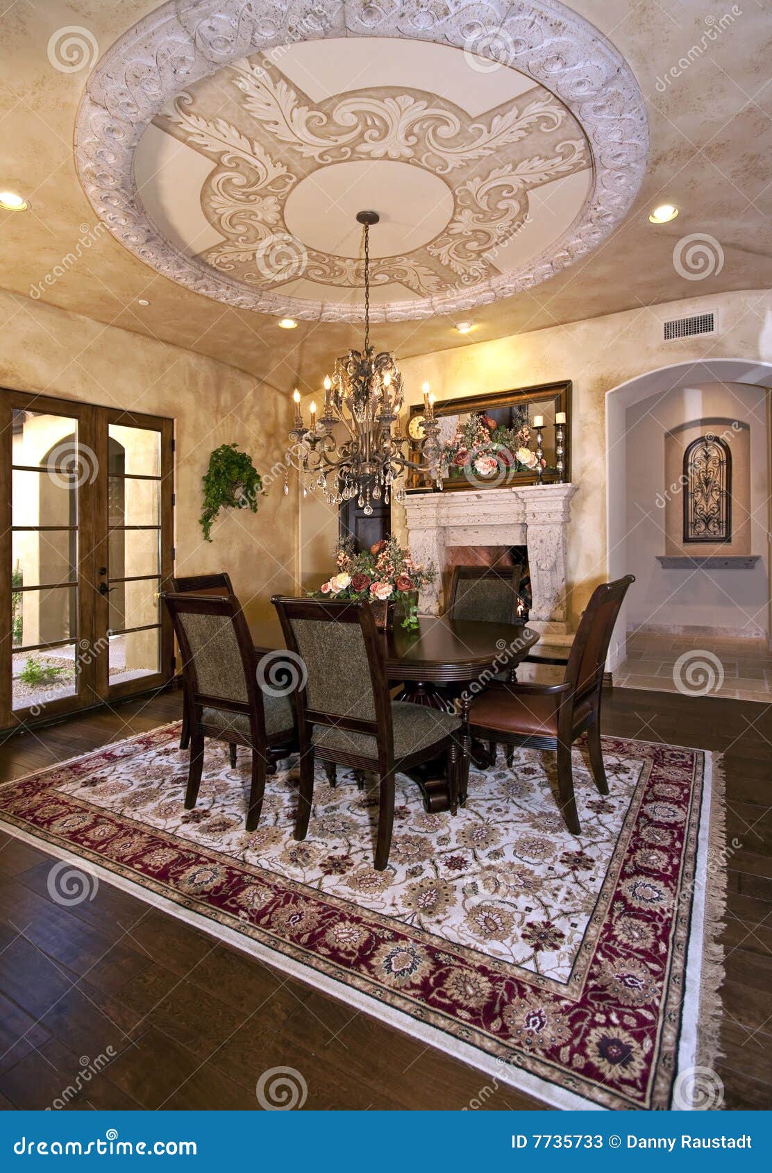 Elegant large dining room stock image. Image of beautiful - 7735733